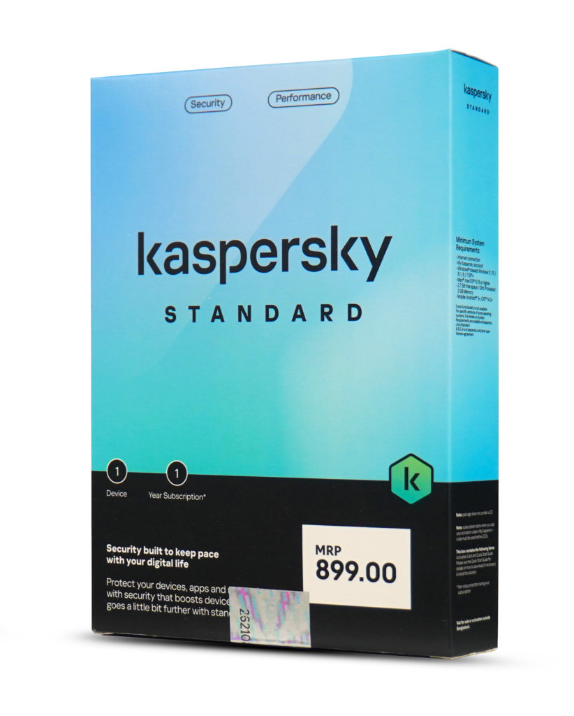 Kaspersky Standard 1-User 1-Year 2025 | Smart Technologies (BD) Ltd.