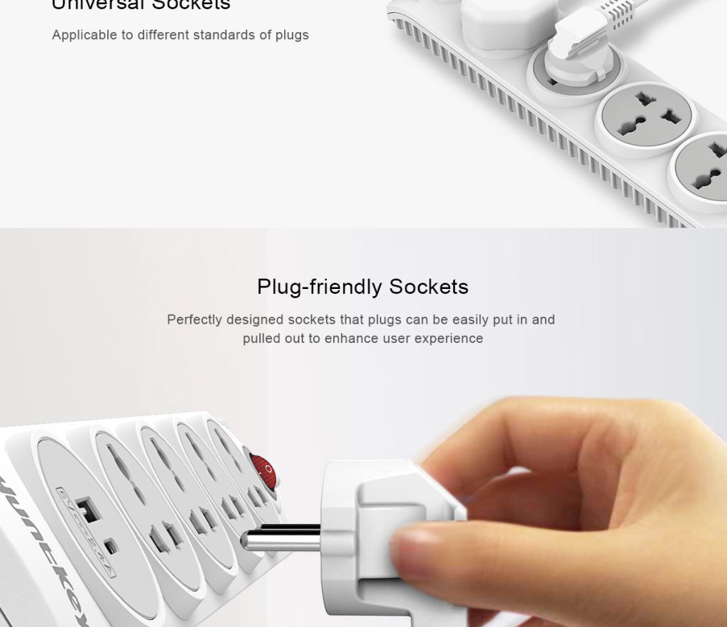 Huntkey SZN507 4 Port Copper Bar Universal Power Strip | Smart Technologies (BD) Ltd.