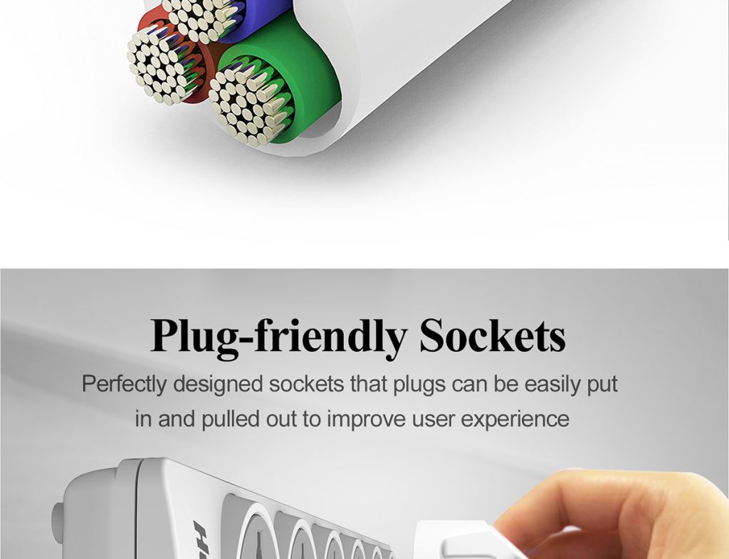 Huntkey SZN601 6 Port Copper Bar Universal Power Strip | Smart Technologies (BD) Ltd.