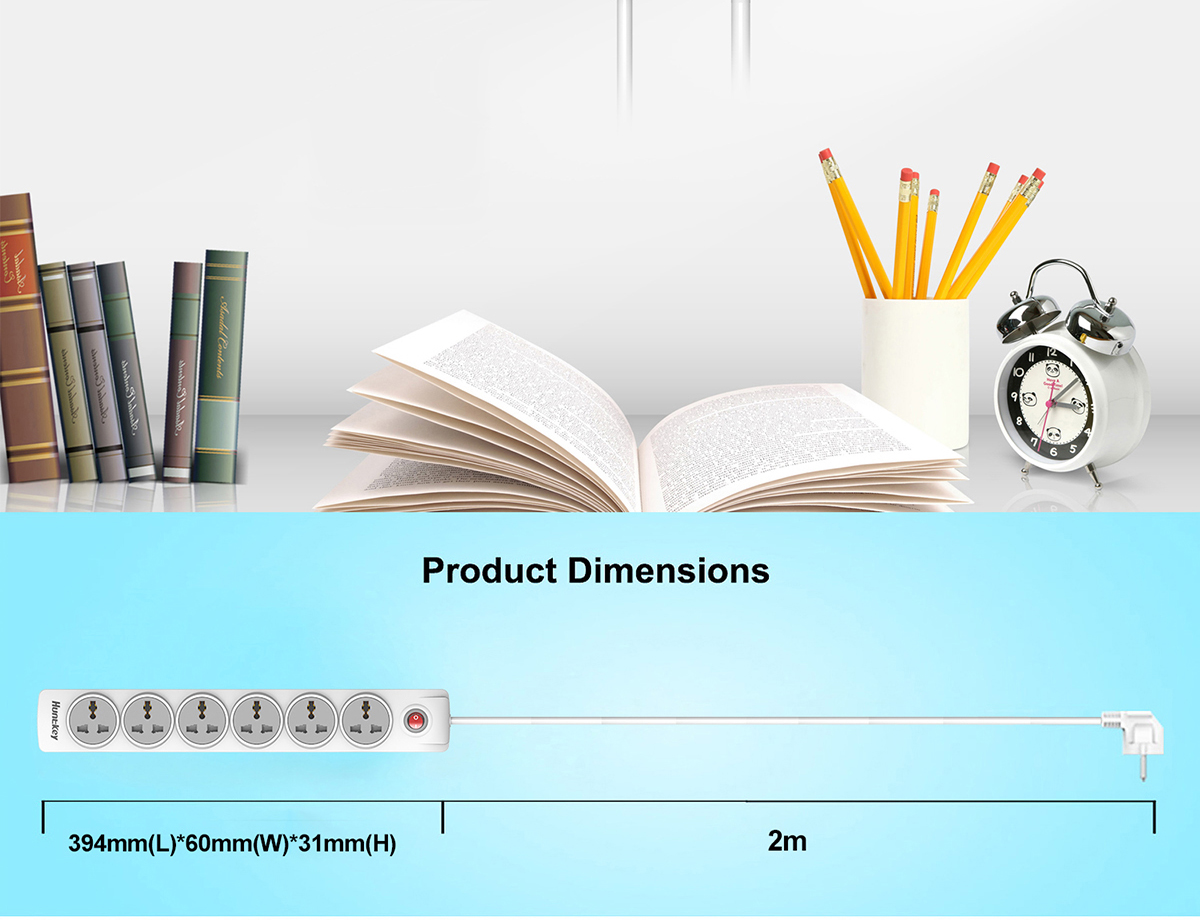 Huntkey SZN601 6 Port Copper Bar Universal Power Strip | Smart Technologies (BD) Ltd.